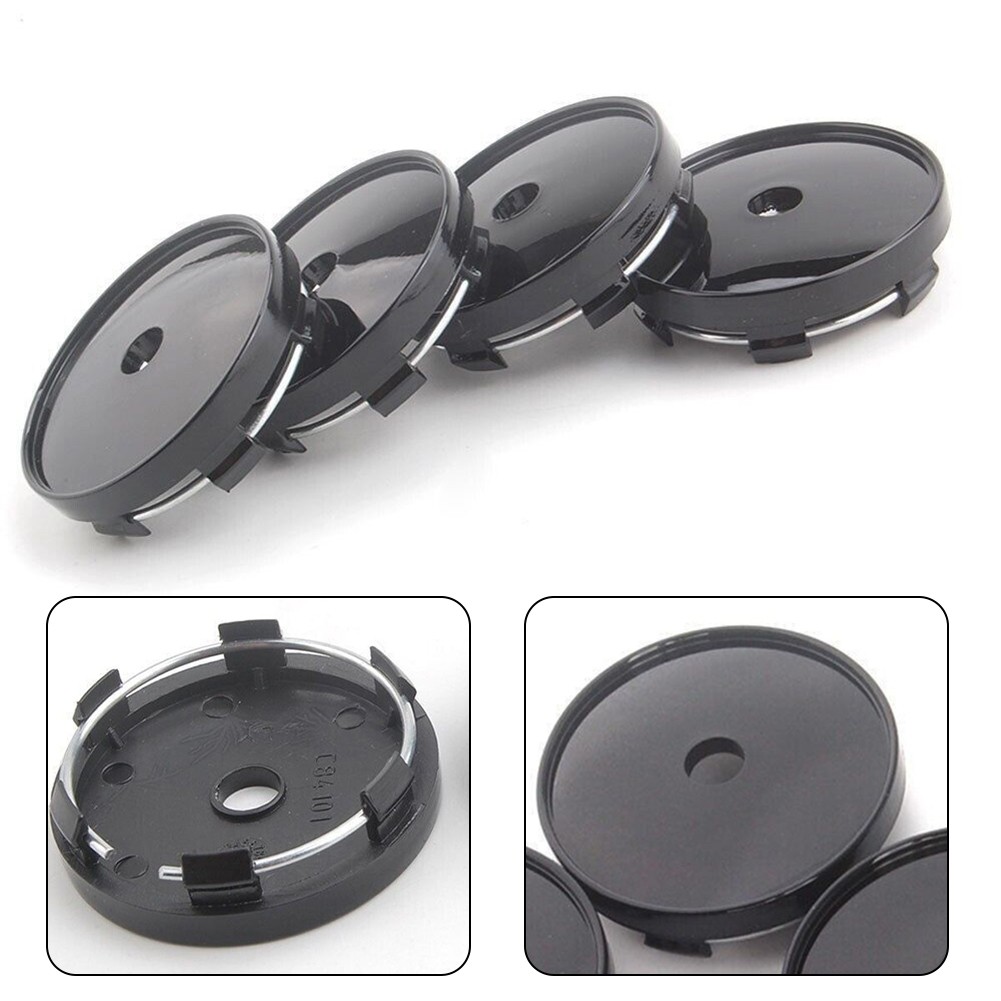 [HRDEAL] 4pcs 60mm Black Wheel Hubs Center Hub Cap Universal Wheel Rim ...