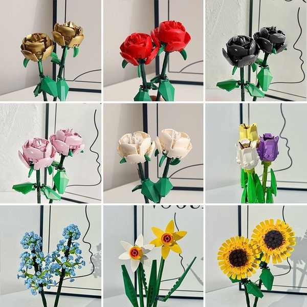 lego flower bouquet flower flower bouquet Sejambak blok bangunan kedai ...