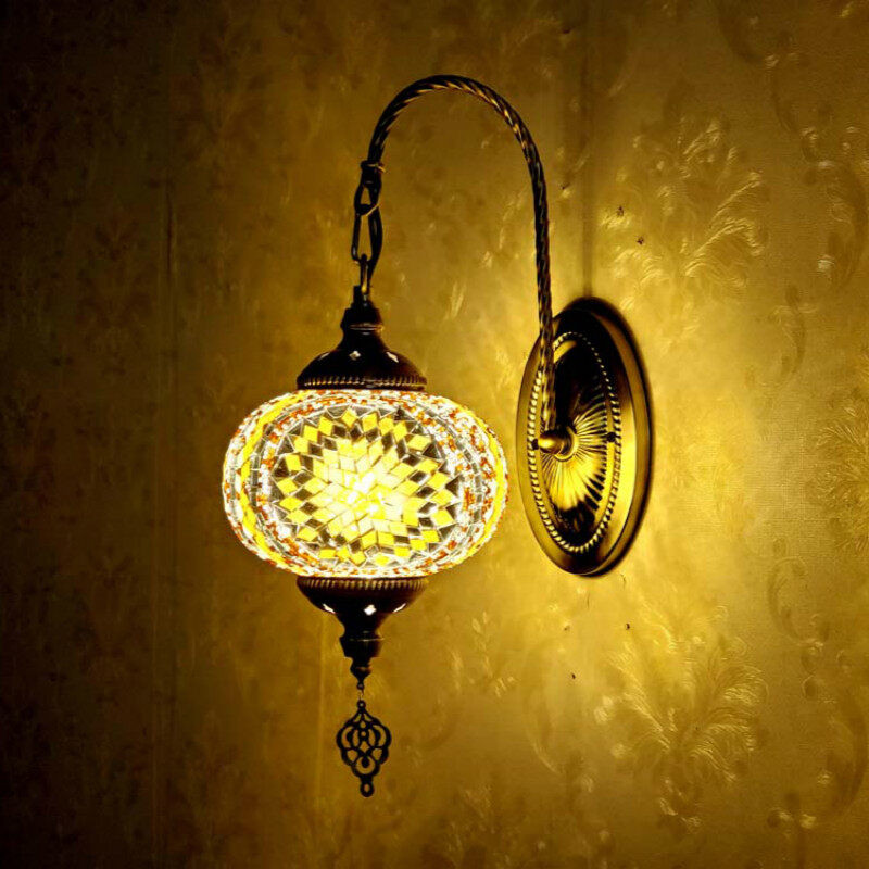 18cm Mediterranean Style Wall Lights Turkish Mosaic Wall Lamps ...