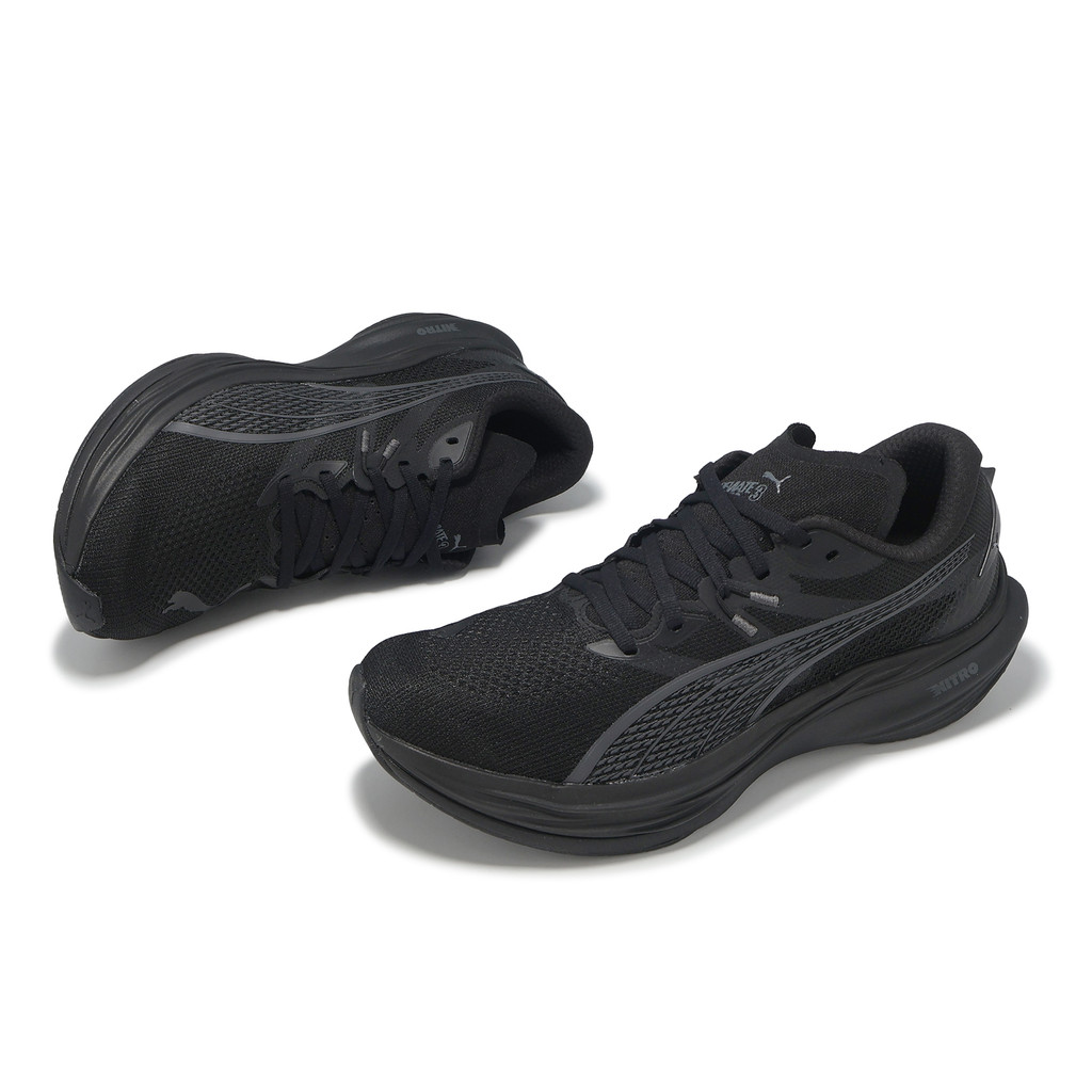Puma Jogging Shoes Deviate Nitro 3 Wide Last Men's Black Nitrogen ...