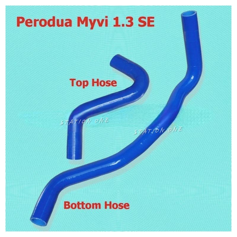 Perodua Myvi Blue Radiator Silicone Hose Set (Top, Bottom, By Pass & J ...