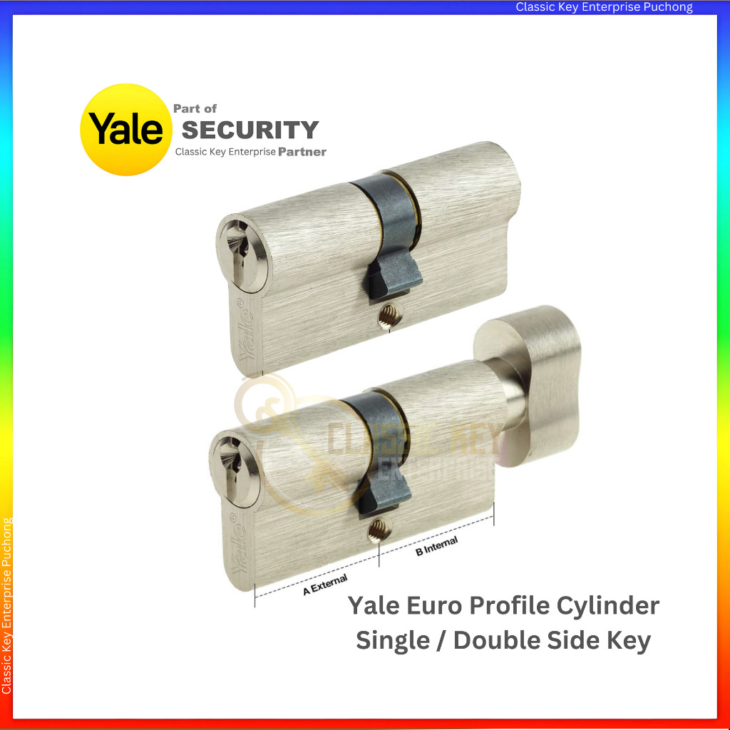 Yale Euro Profile Cylinder Single Model Essential Series (Size 70mm ...