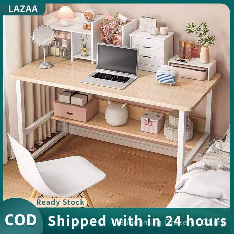 120CM Meja belajar Study Table Nordic Simple Computer Table Double ...