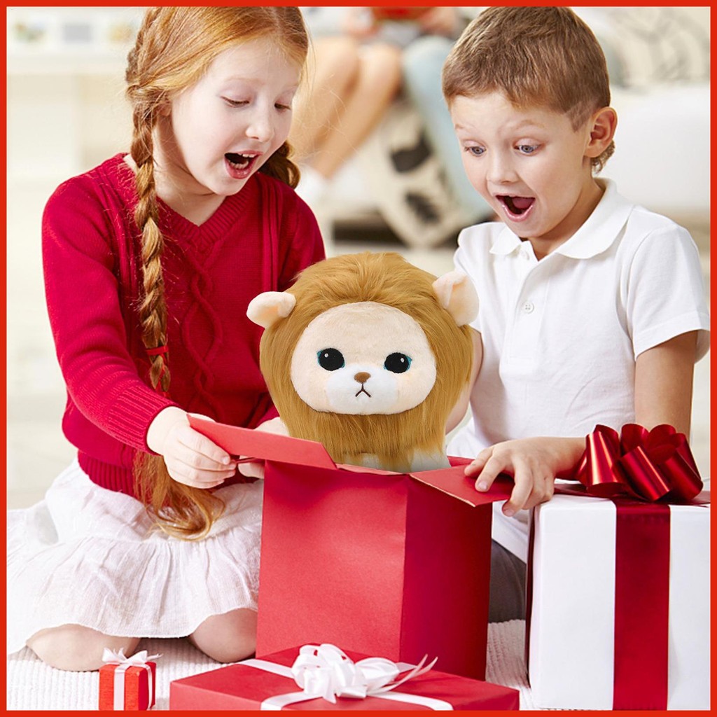 Lion Plush Doll Sitting Plush Interactive Lion Lion Stuffed Animal Toy ...