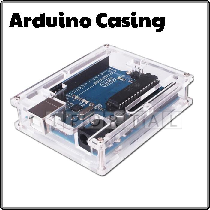 Sarung Arduino UNO R3 DIP Acrylic Transparent Cover Casing Enclosure ...