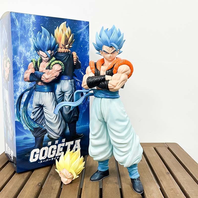 Dragon Ball Figure Standing Posture Super Saiyan Yellow Hair Blue Hair ...