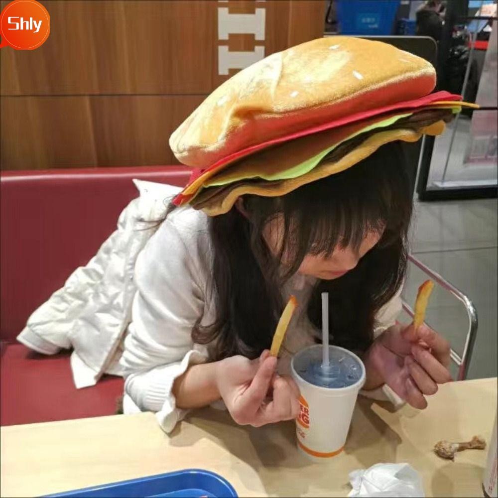 SHLY Fancy Hat, Dress Up Funny Fast Food Hamburger Hat, Creative ...