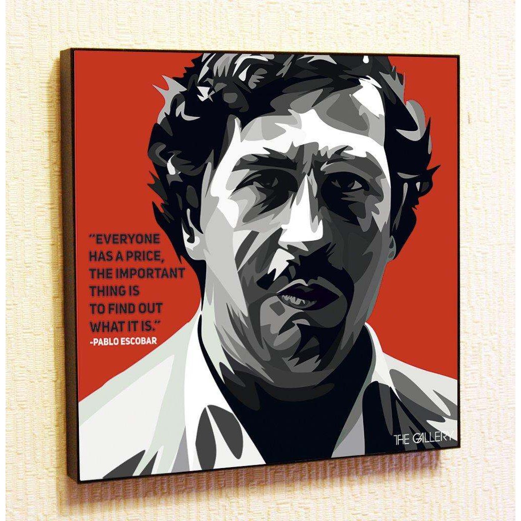 Pablo Escobar Motivational Quotes Wall Decals Pop Art Portrait Famous ...