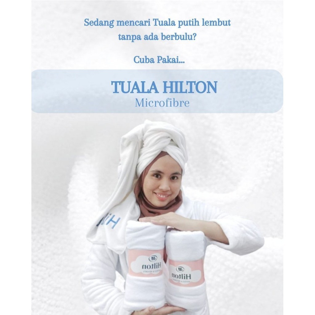 Tuala Mandi Hotel Putih Jenama Brand Hilton serap air saiz dewasa dan ...