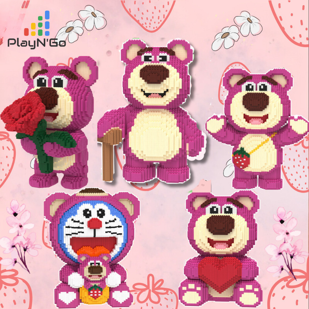 Original Nano Blocks BIG LOTSO BEAR SERIES 3D Model, Stacking Block ...