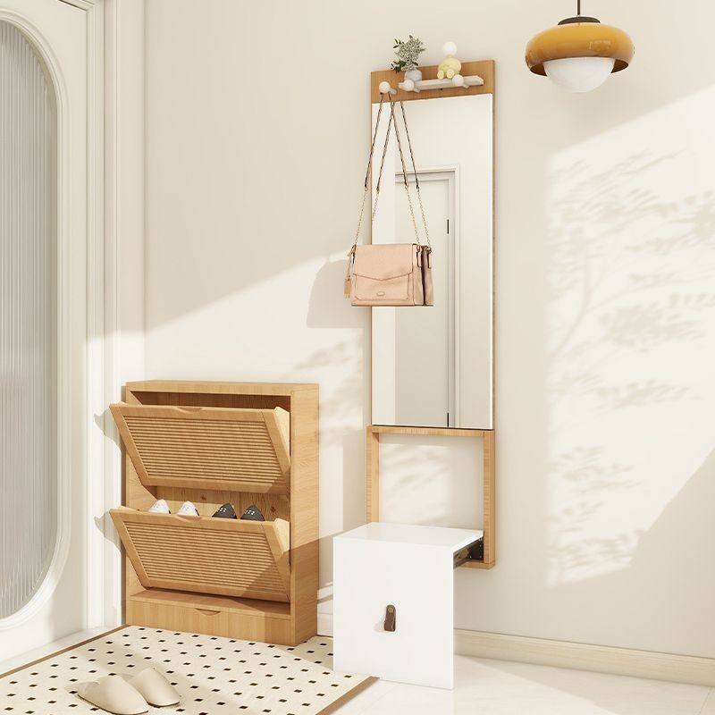 Home Life Practical Entry Folding Rosemary Shoe Stool Dressing Mirror ...