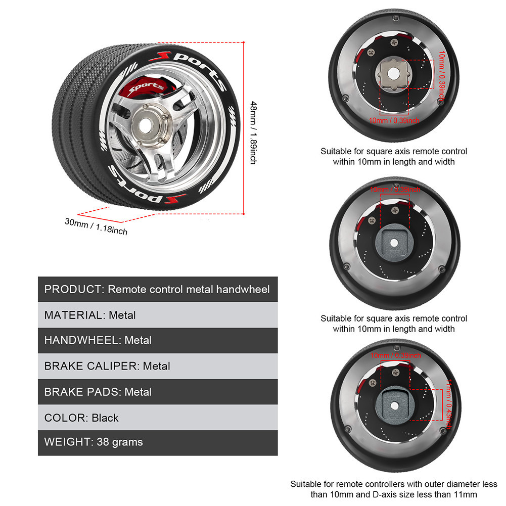 THEBEST - Remote Control Handwheel RC Transmitter Steering Wheel for ...