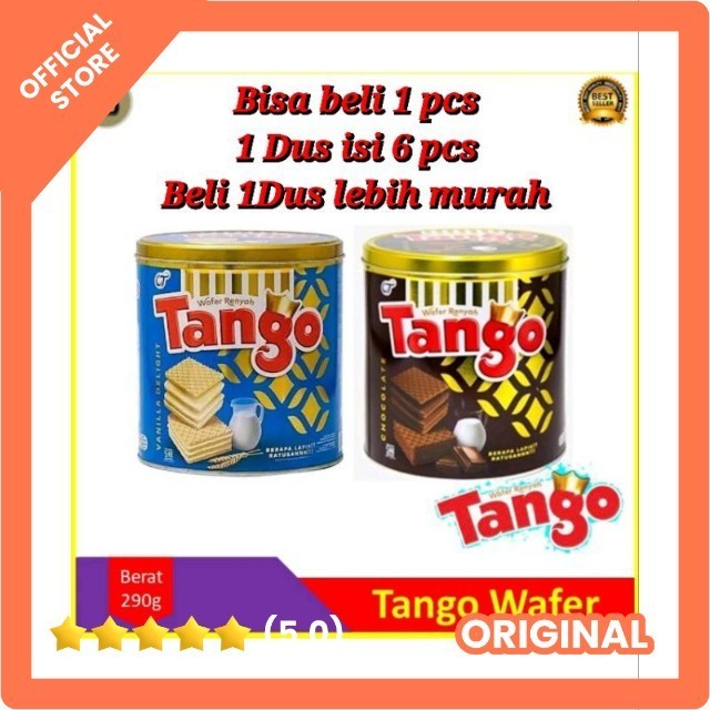 Tango wafer Cans Chocolate 270gr - Vanilla - Chocolate - Can | Shopee ...