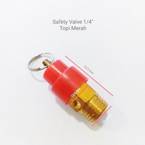 MERAH Safety Valve 8 Bar Air Compressor 1/4 Inch Red | Shopee Malaysia