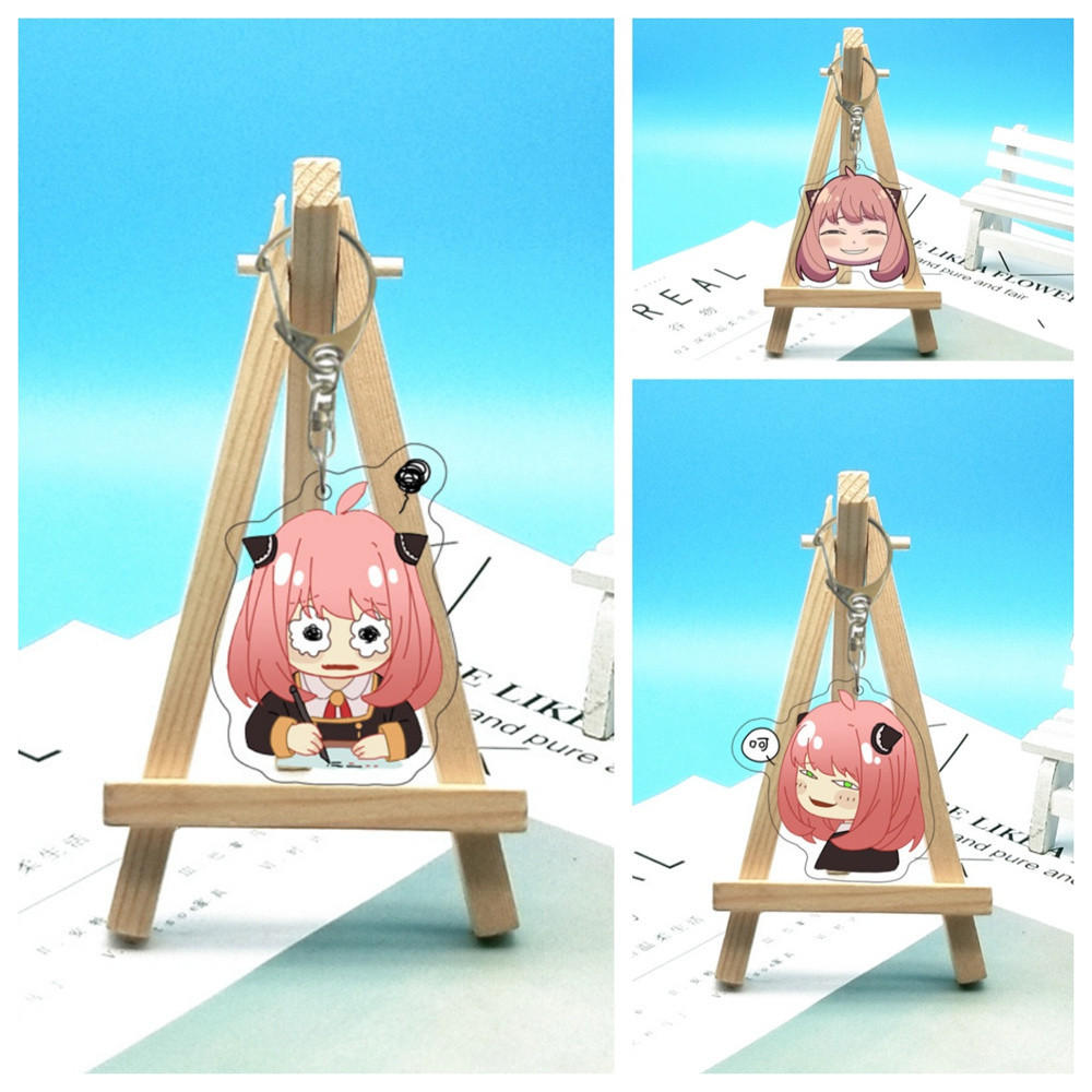 Key Chain, Standee, Spy x Family Anya Forger Loid Forger chibi Anime ...