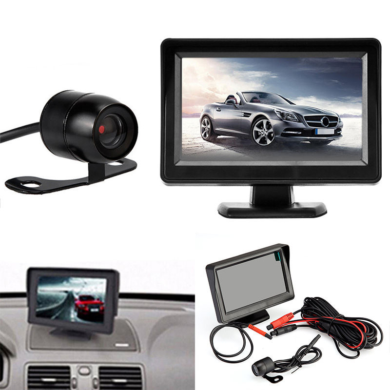 4.3" TFT LCD Car Rear View System Monitor+Night Vision Backup Reverse ...