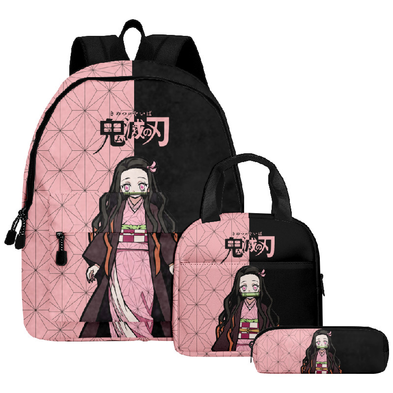 Demon Slayer school bag nezuko tanjiro Muichirou backpack pencil case ...