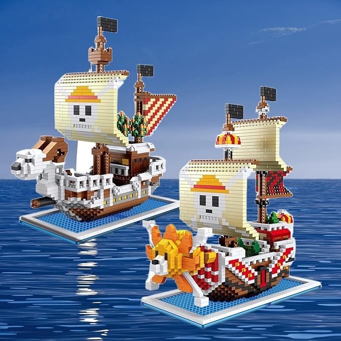 Ship Models Pirate Ship Building Blocks Set Going Merry Thousand Sunny Pirate Ship Micro Blocks ...