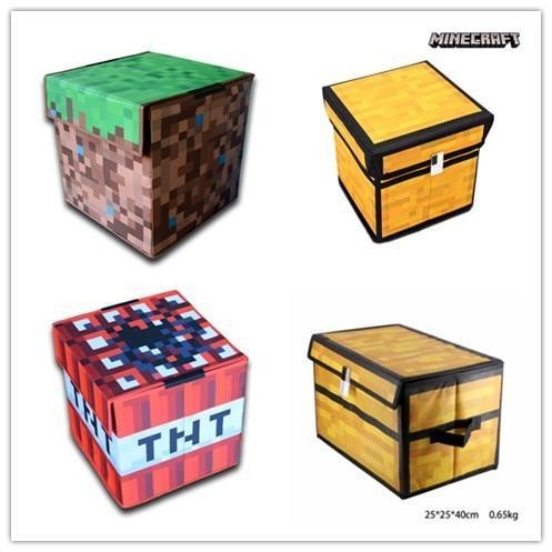 Minecraft Merchandise Treasure Box Lawn TNT Storage Box Can Stool Sit ...