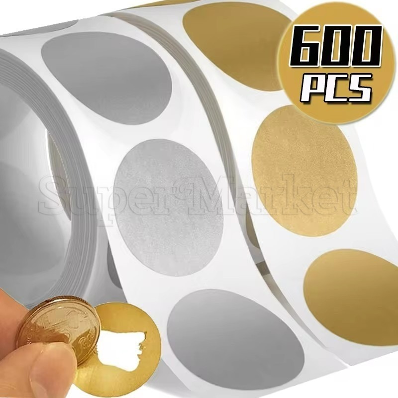 600/300Pcs Golden Scratch Off Stickers - Labels Stationery - DIY ...