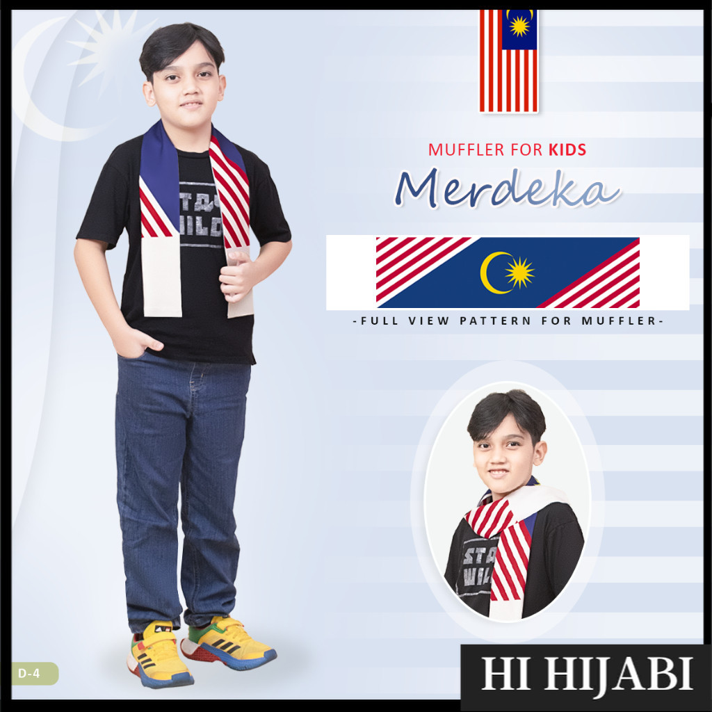 Muffler Merdeka Adult, designed to add a patriotic flair Muffler Scarf ...