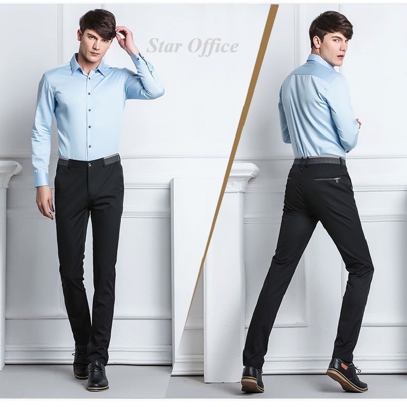 Ready Stock Malaysia Seluar Slack Lelaki Slim fit stretchable fabric ...