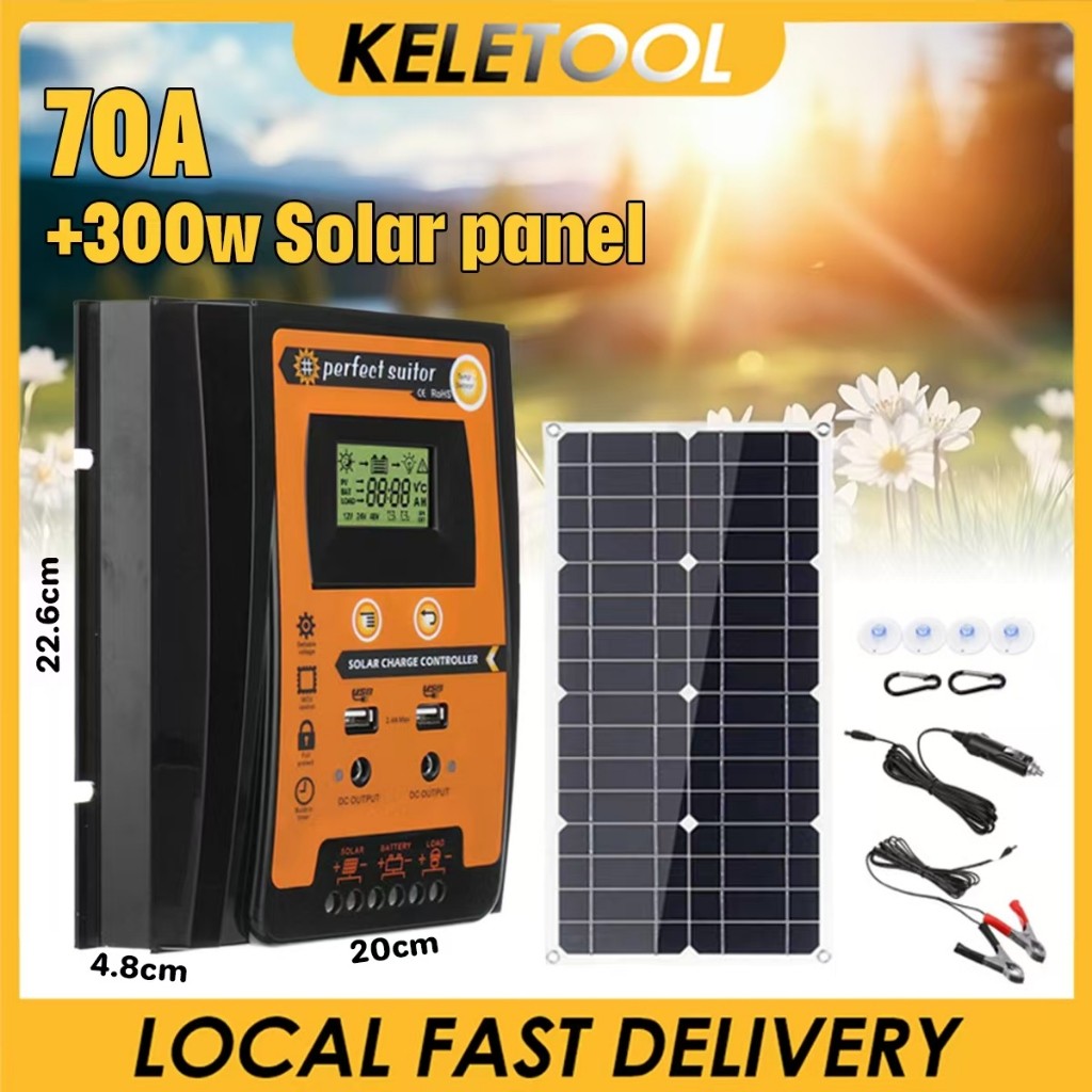 MPPT Solar Charge Controller 50A Auto Common Negative Grounding LCD ...