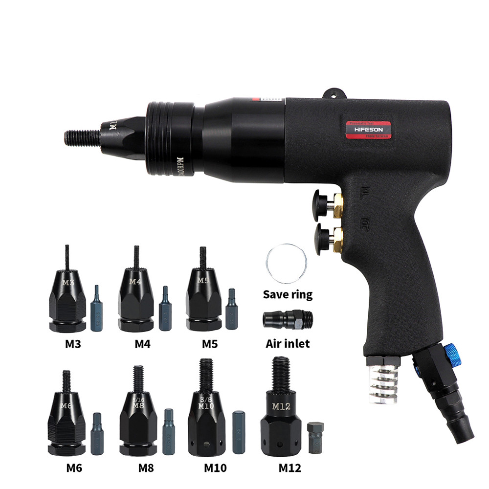 Portable Self-Lock Pneumatic Rivet Nut Guns Insert Thread Pull Setter ...