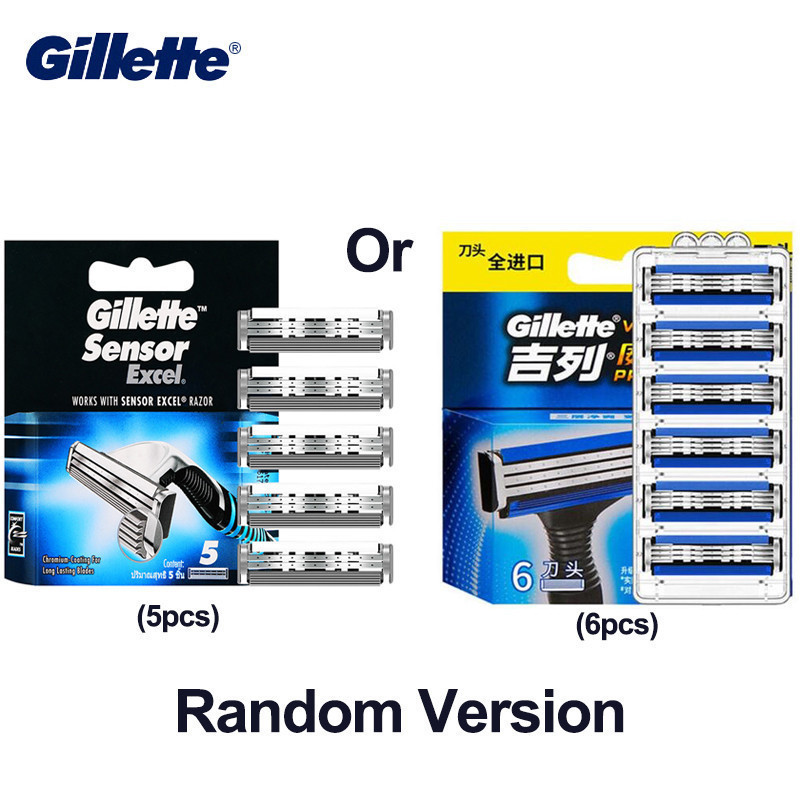 Gillette Sensor Excel Men's Razor Blades Double Edges Replacement Heads ...