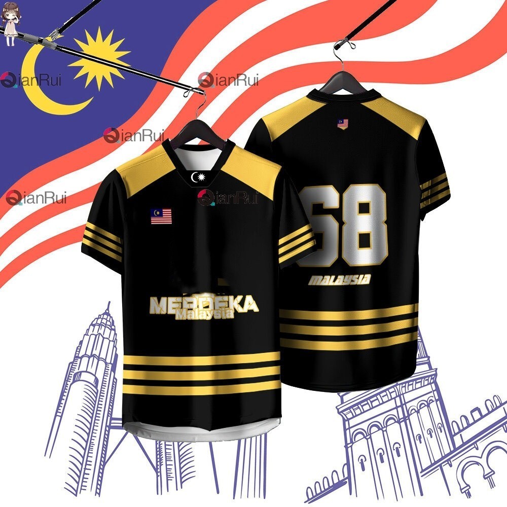 Baju Sports Jersey T-Shirt Malaysia Merdeka 2024 The Land Is Spilled ...