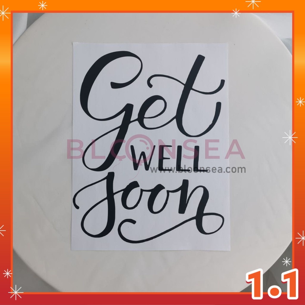 Get Well Soon Stickers Bobo Balloon Gift Box Bouquet Card Balloons Foil ...
