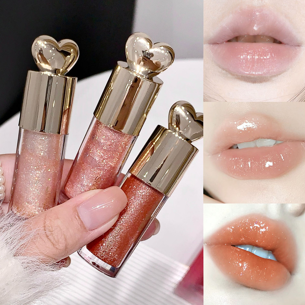 Waterproof Sparkling Lip Gloss, Glitter Lip Moisturizing Lip Glaze With ...