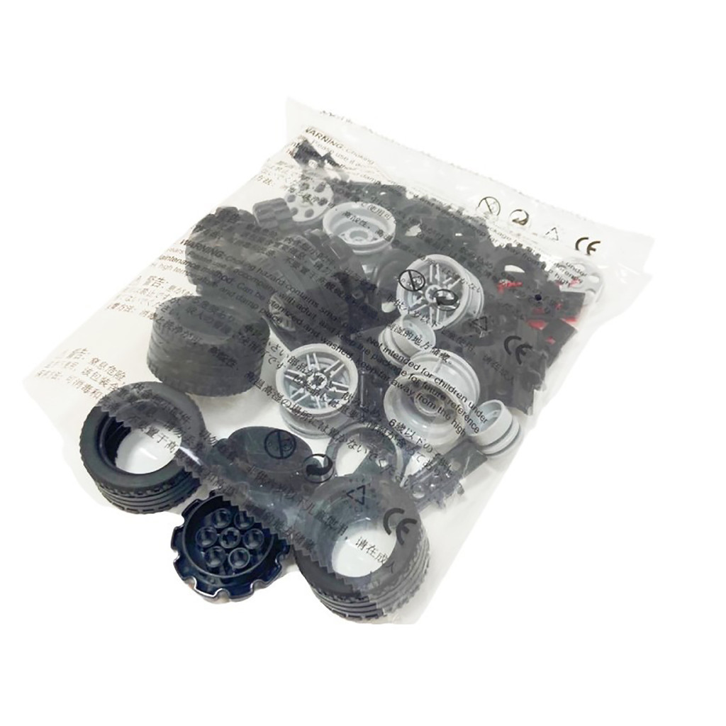 68PCS Technic Parts Building Blocks Bricks 4# 3# Wheel Tyre Track 92404 ...