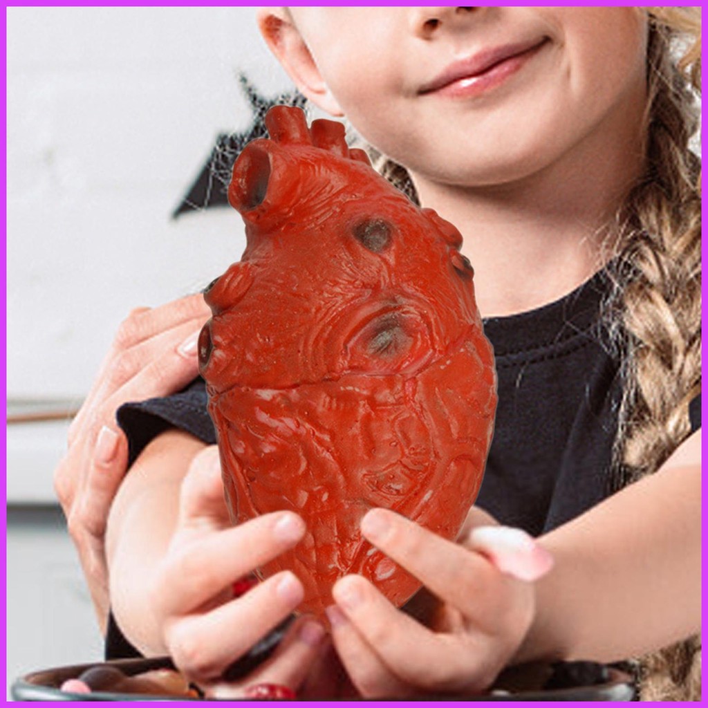 Realistic Heart Prop Spooky Beating Heart Halloween Props Fake Heart ...