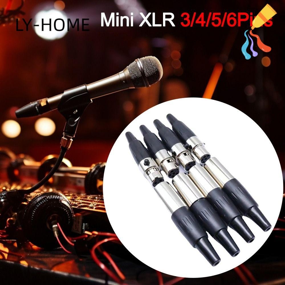 LY-HOME Mini XLR Female / Male Plug, 3/4/5/6Pin for MIC Soldering ...