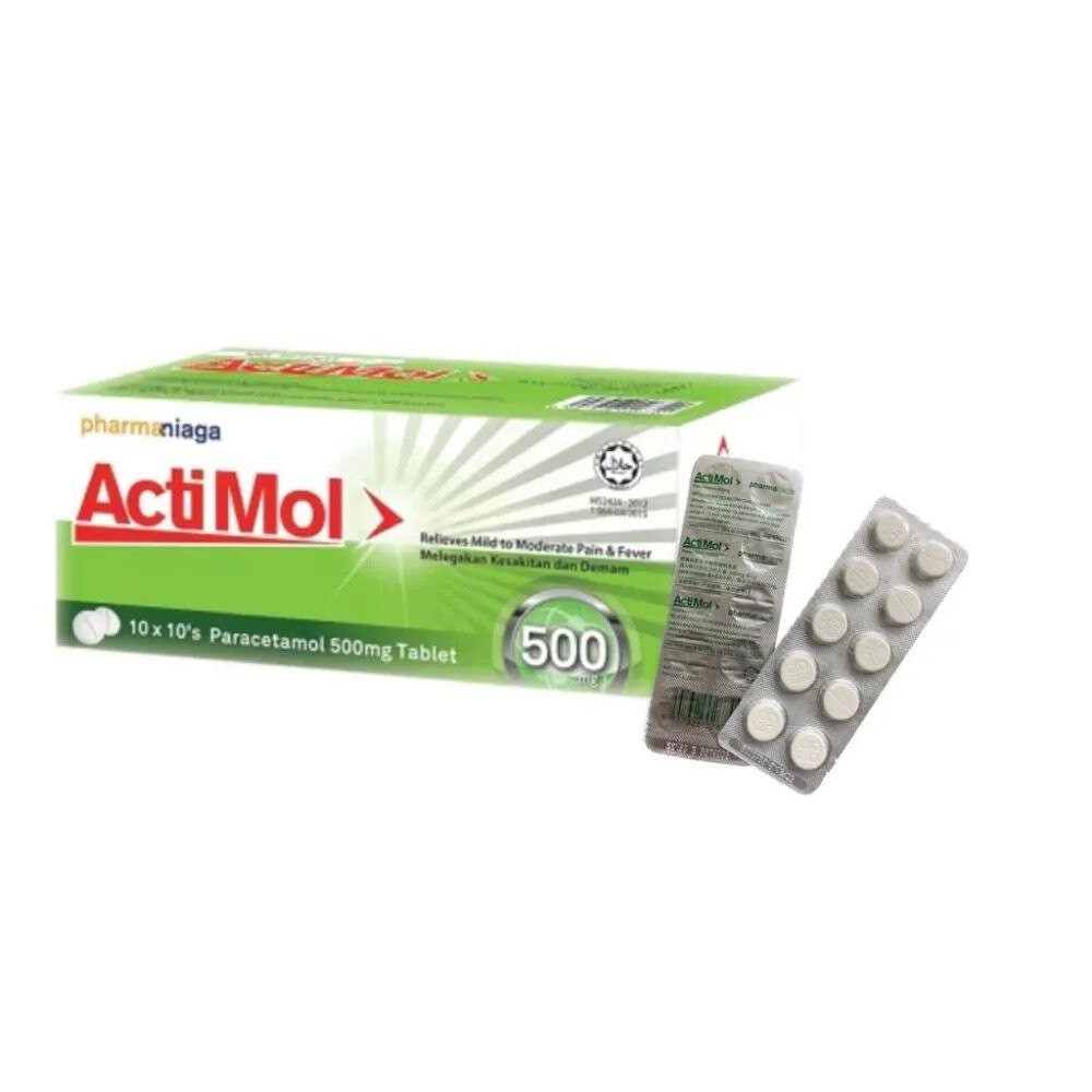 PHARMANIAGA ACTIMOL 500MG PARACETAMOL 10'S (EXP:01/2027) | Shopee Malaysia