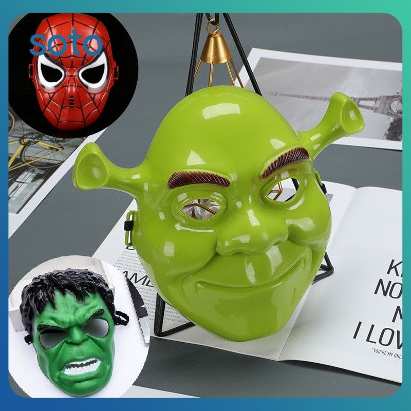 Halloween Shrek Mask Children Adult Cartoon Anime Mask Funny Dance ...