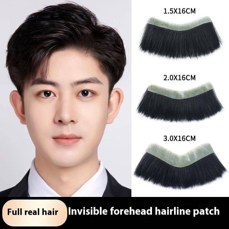 M-Type Men Toupee Forehead Hair Line Frontal Hairpiece for Men With 6 ...