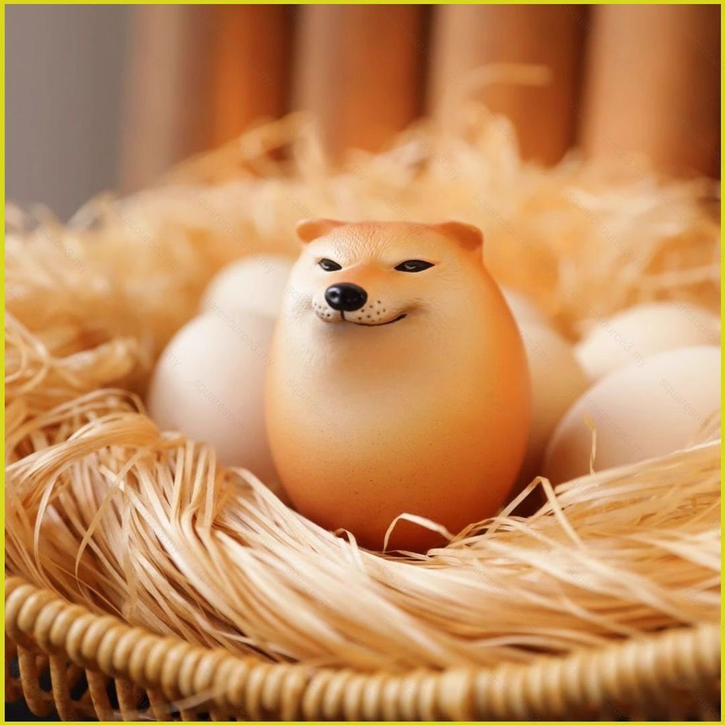 SQ3 Funny meme Cheems Eggs Shiba Inu Figure Dolls Gift For Kids ...