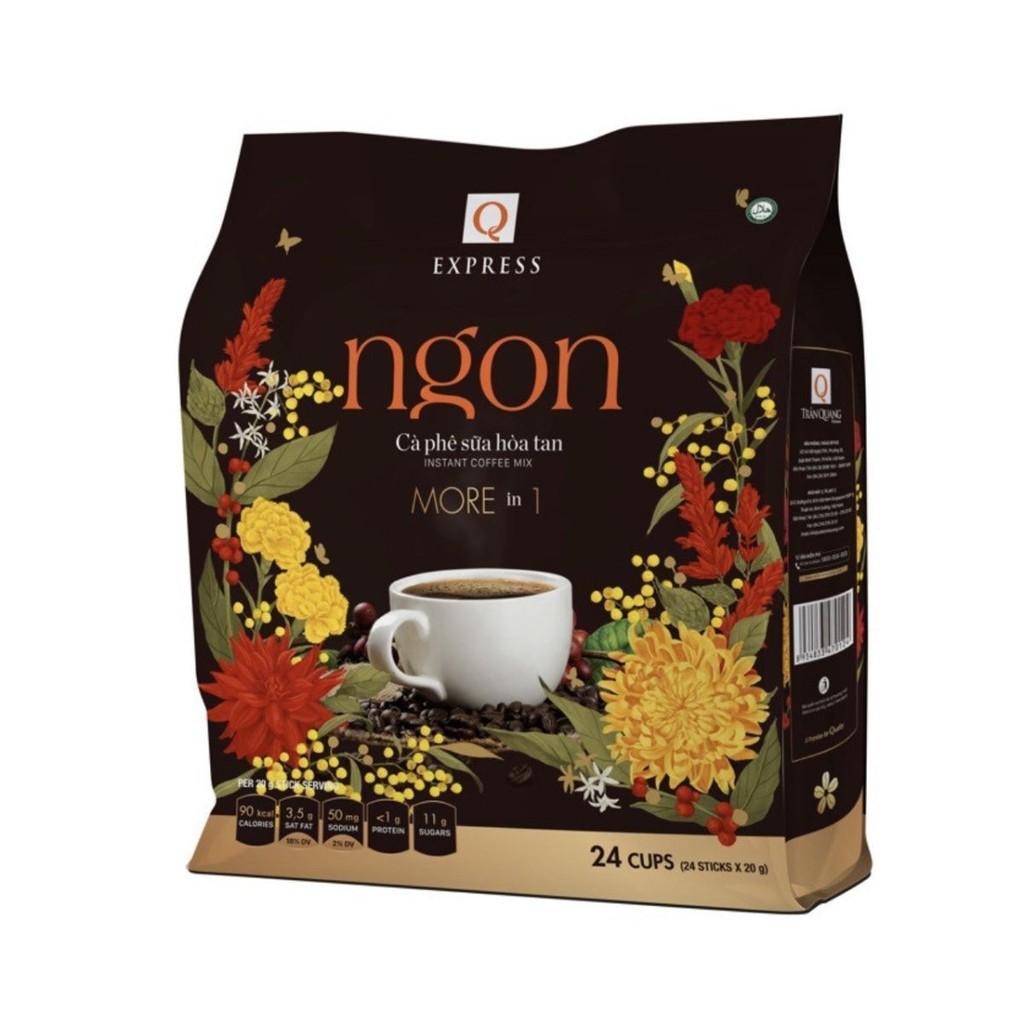 Vietnam Original Packaging Imported Black Q Brand Instant 3 in 1 Coffee ...