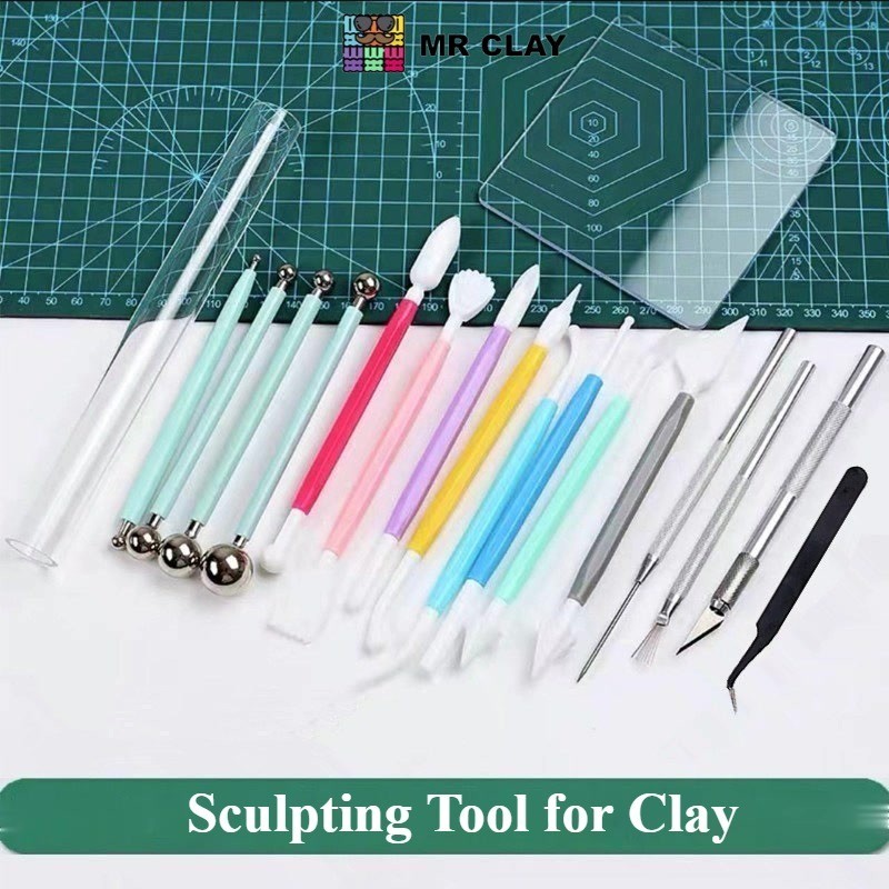 34pcs Set Sculpting Tool Clay Tool Carving Roller Clay Cutter Polymer ...