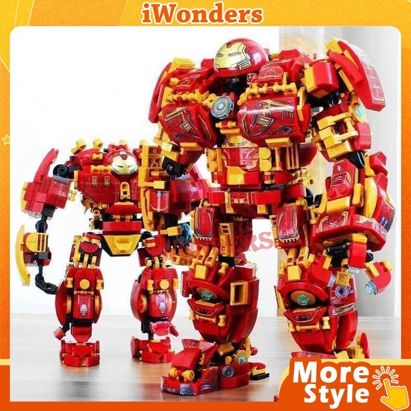 Hero Alliance Lego Building Blocks The Avengers Iron Man Anti-Hulk Mech ...