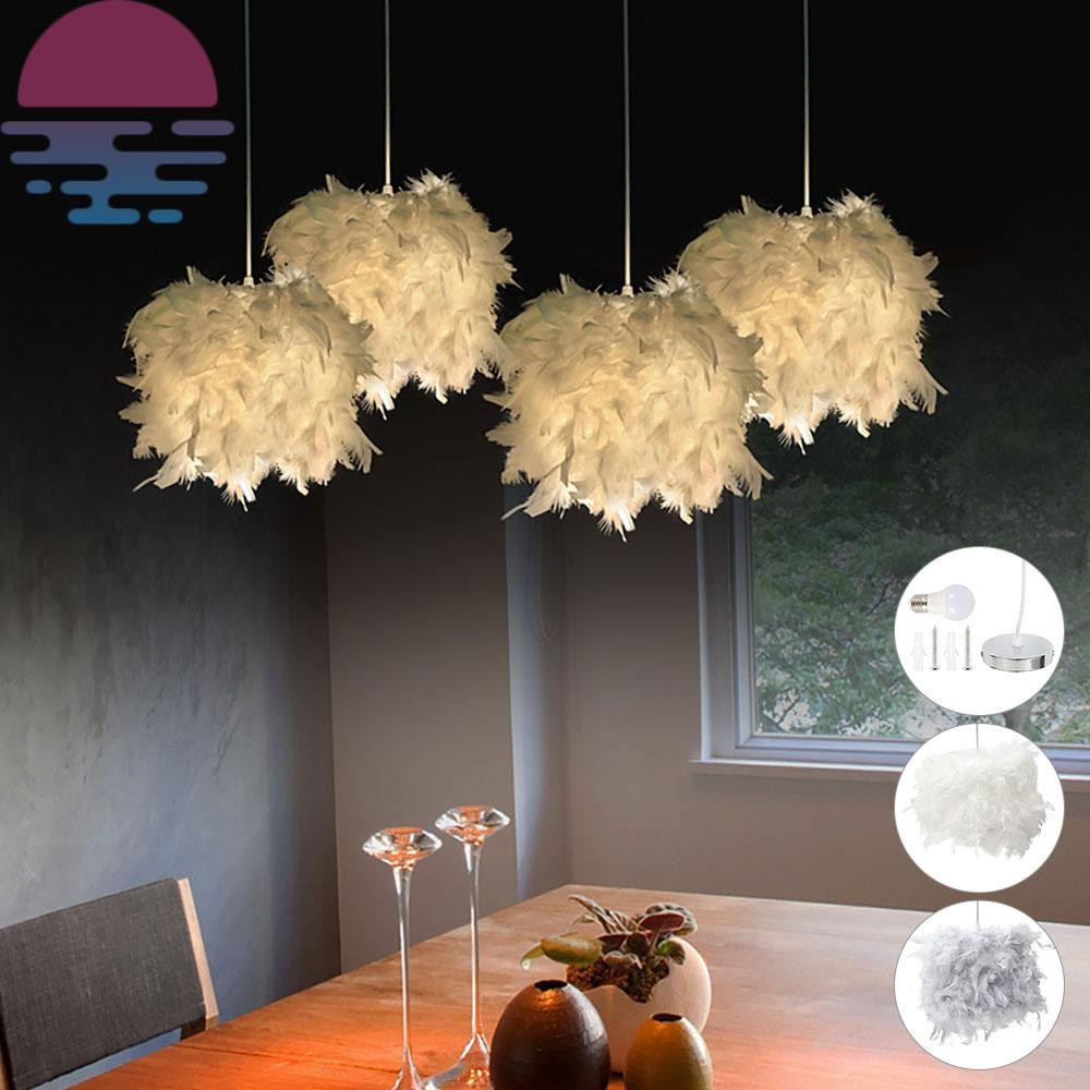 Feather Chandelier Feather Lamp Shade Feather Lampshade for Ceiling ...