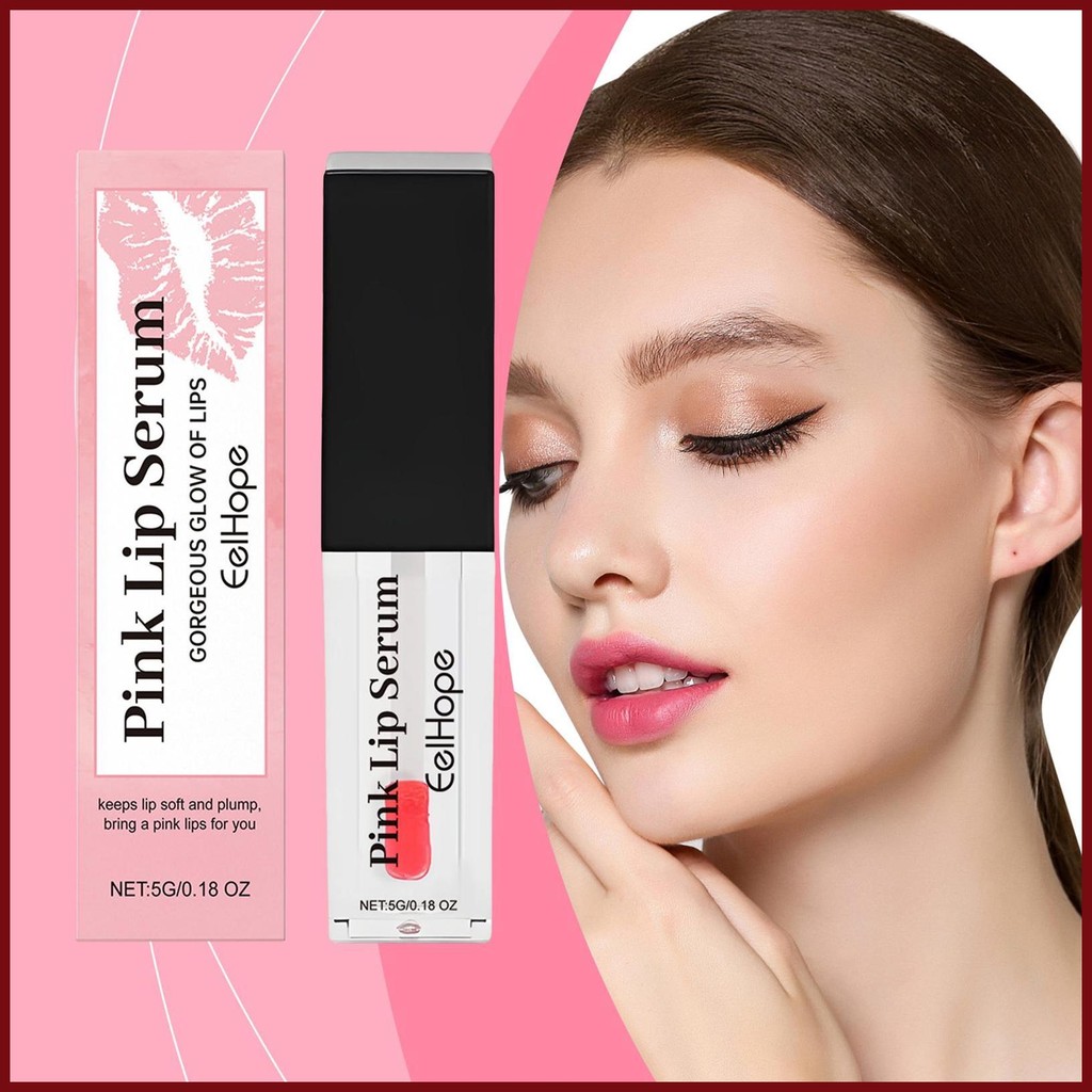 Pink Lip Oil 5g Non-Sticky Lip Gloss Pink Oil Hydrated Women Makeup Lip ...