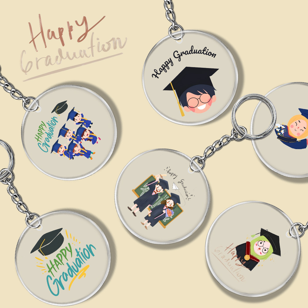 Happy Graduation Acrylic Keychain Graduation Season Commemorative ...