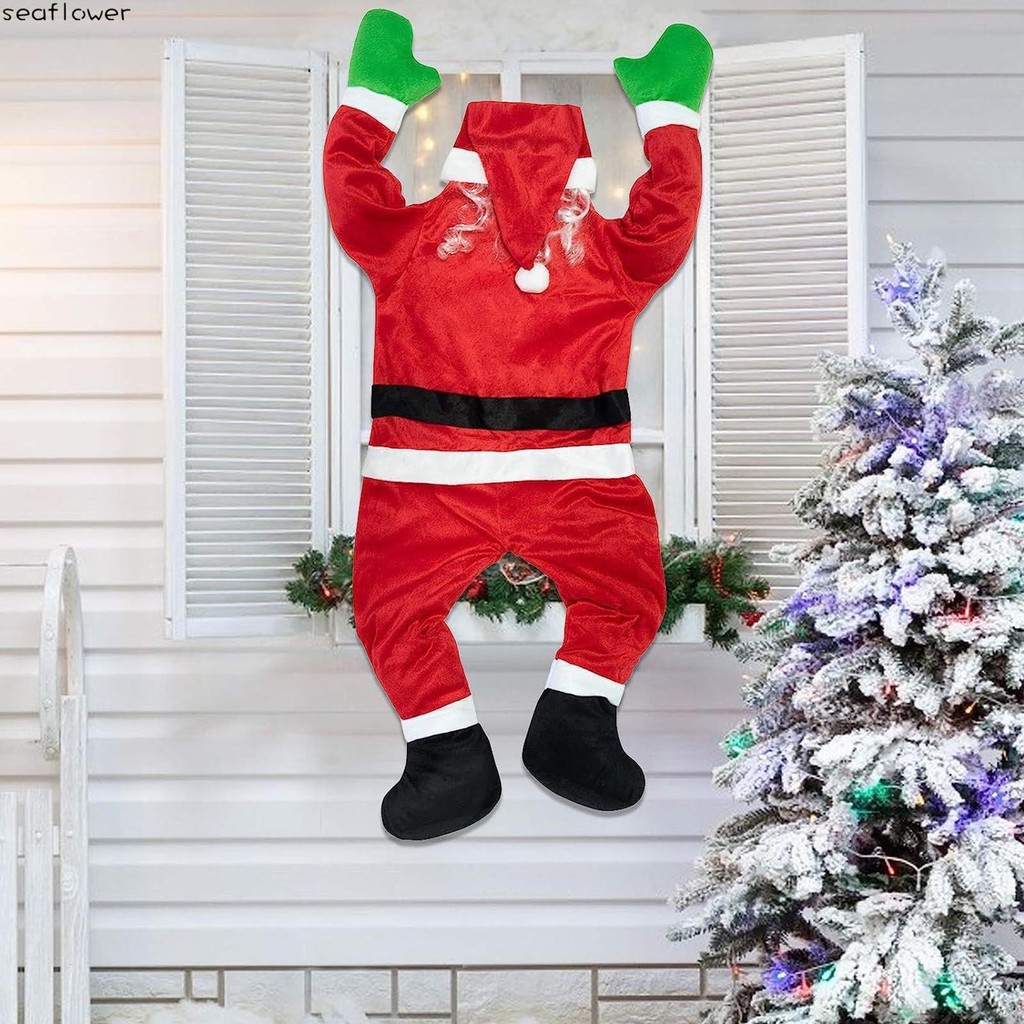 Large Climbing Santa Claus Easy to Decorate Funny Cute Xmas Home ...