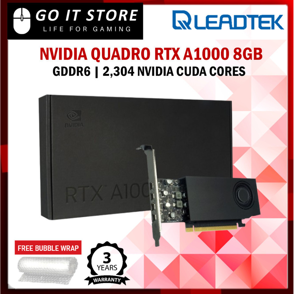 LEADTEK NVIDIA QUADRO RTX A1000 8GB DDR6 128BIT Graphic Card | Shopee Malaysia