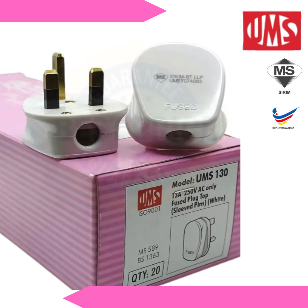 UMS PLUG TOP 130 13A SIRIM APPROVED /UMS KEPALA PALAM 130 13A LULUS ...