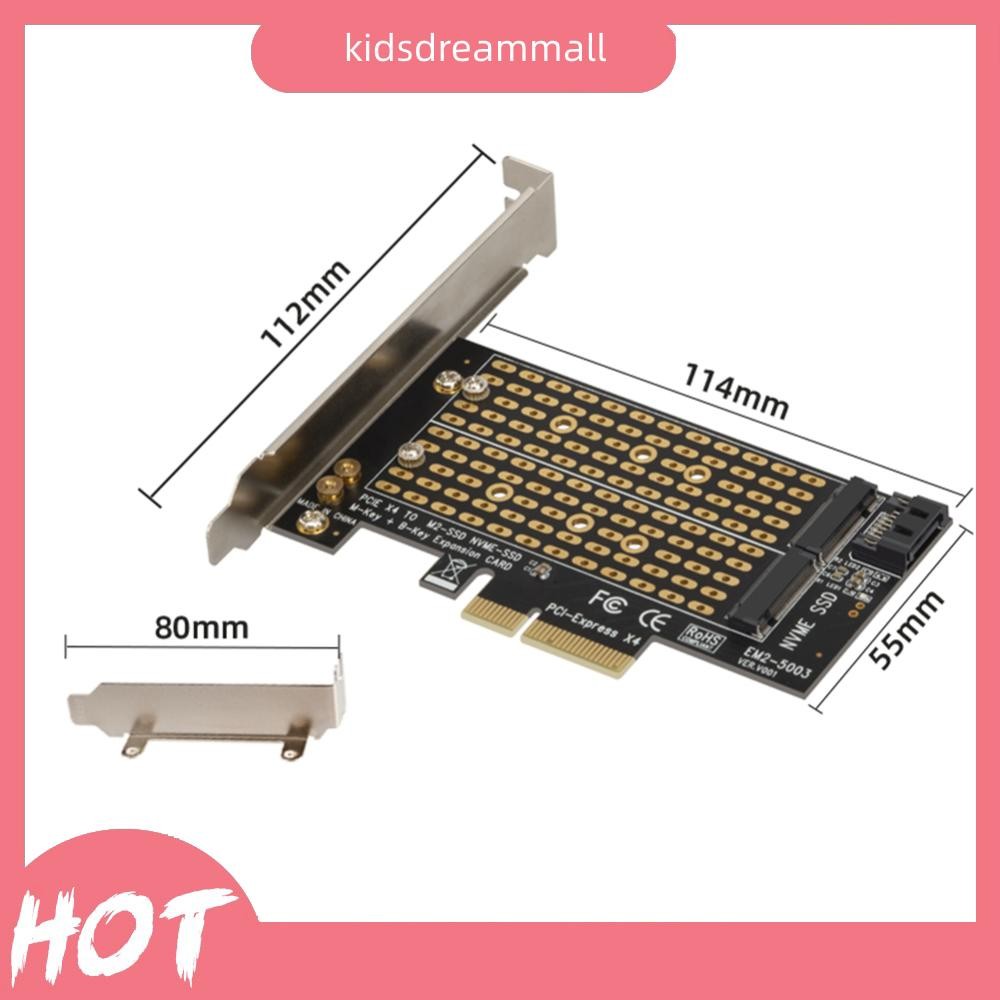 [KidsDreamMall.my] Dual M.2 to PCI-E 3.0 X4 Adapter for PCIe NVMe SATA ...