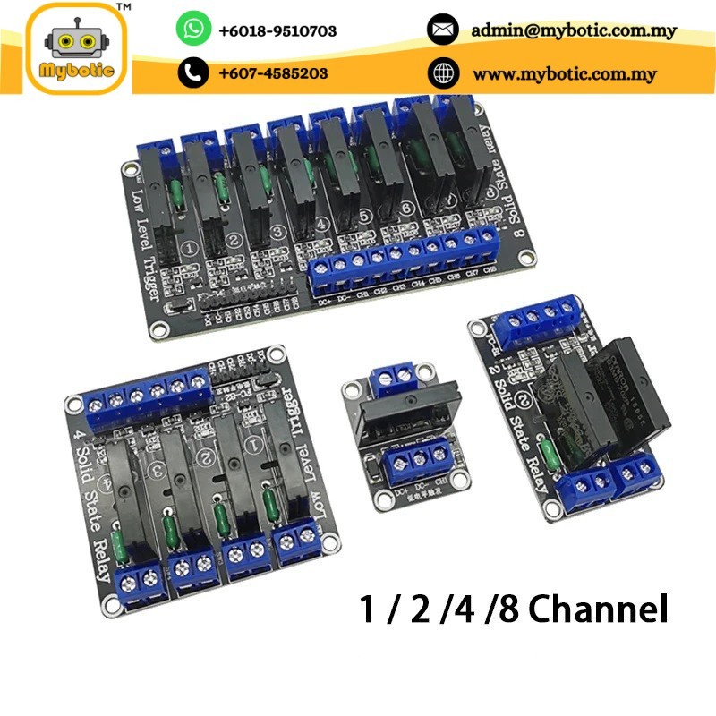 5V 1, 2, 4, 8 Channel Solid State Relay Module (Low Trigger) | Shopee ...